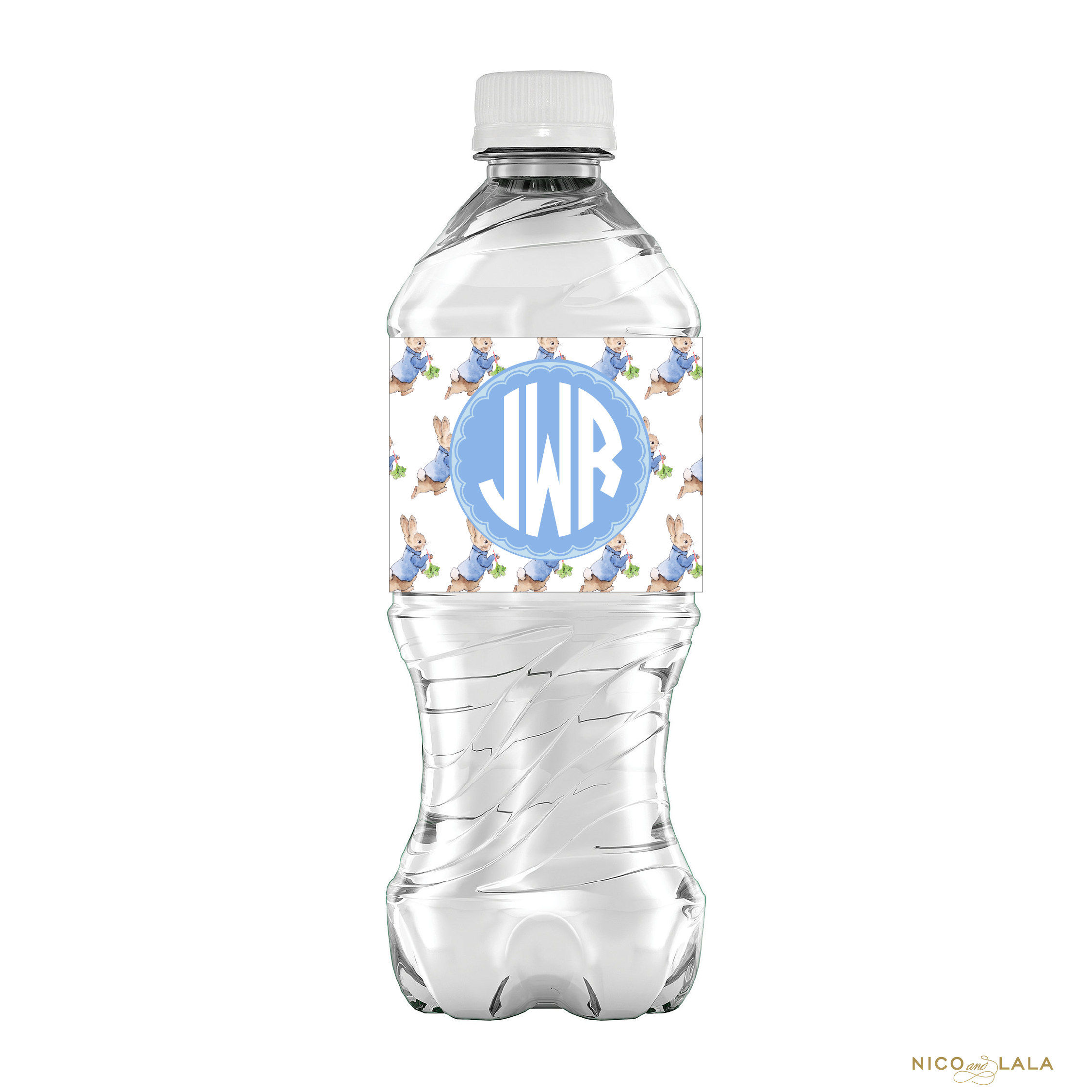 Boy Peter Rabbit Birthday Water Bottle Labels | Nico and Lala